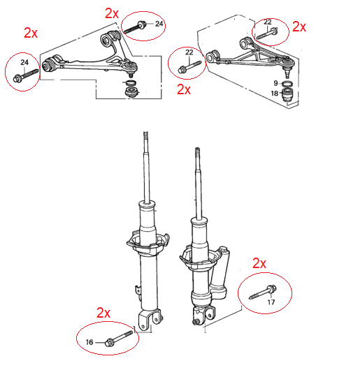 Vaikhari USA S2000 Upper A Arm & Shock Titanium Bolt Kit – Ballade Sports